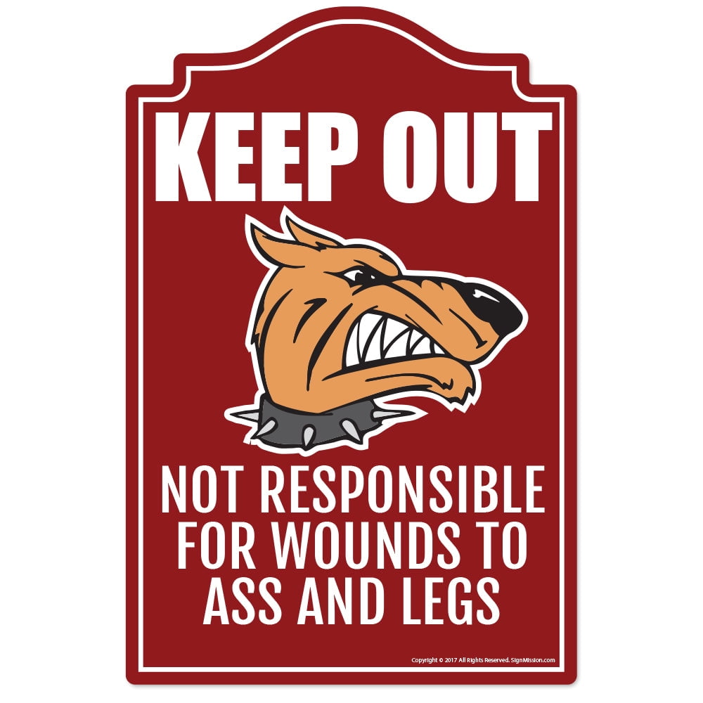 Keep Out Dog Novelty Sign | Indoor/Outdoor | Funny Home Décor for ...