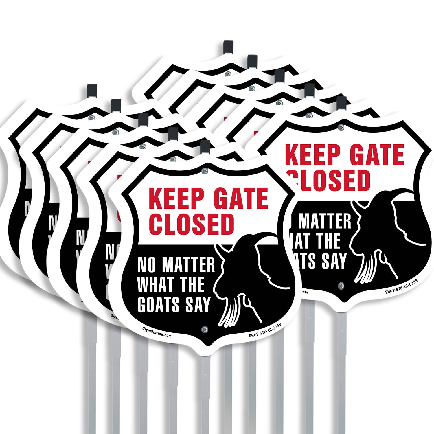 Keep Gate Closed No Matter What The Goats Say (10 Pack) 12 inch X 12 ...