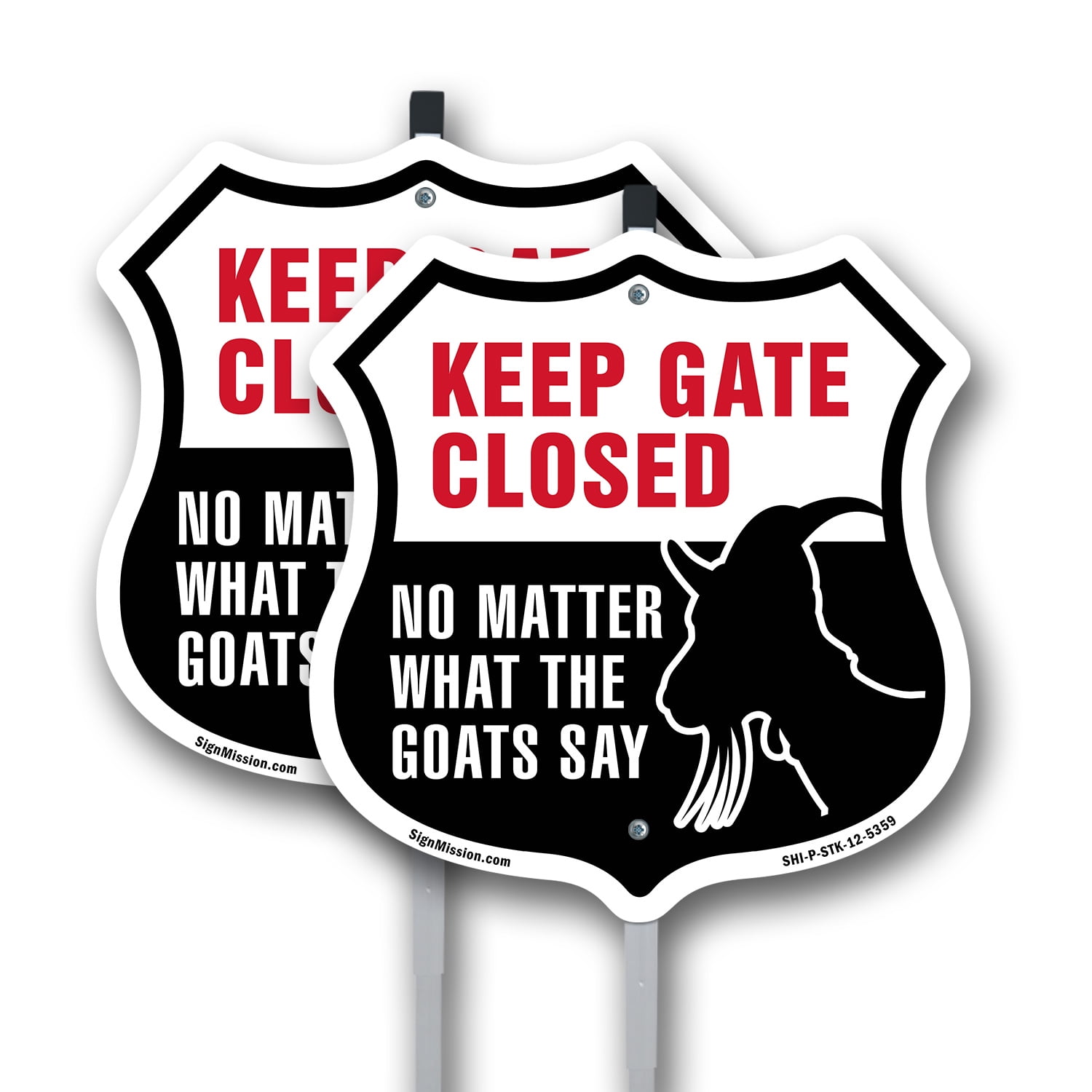 Keep Gate Closed No Matter What The Goats Say (2 Pack) 12 inch X 12 ...