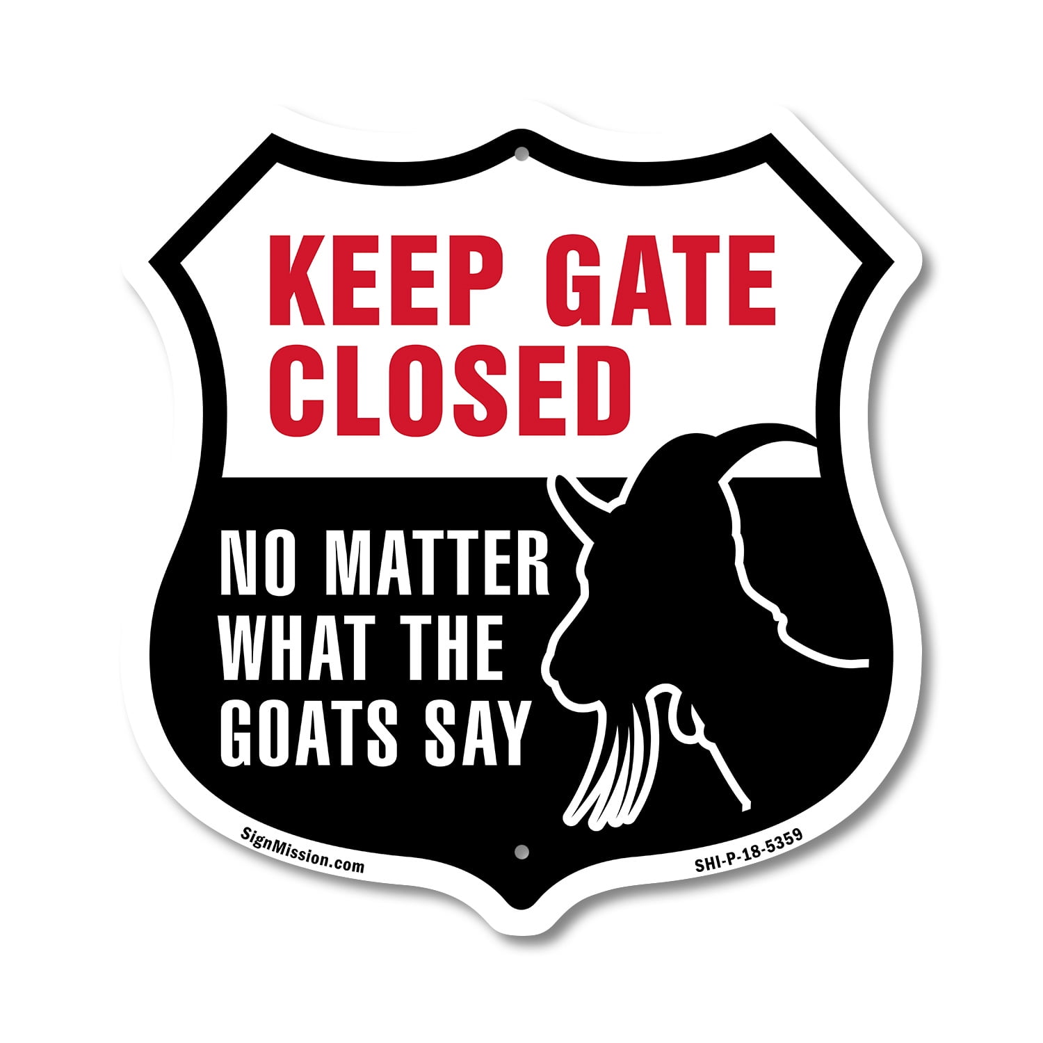 Keep Gate Closed No Matter What The Goats Say (2 Pack) 12 inch X 12 ...