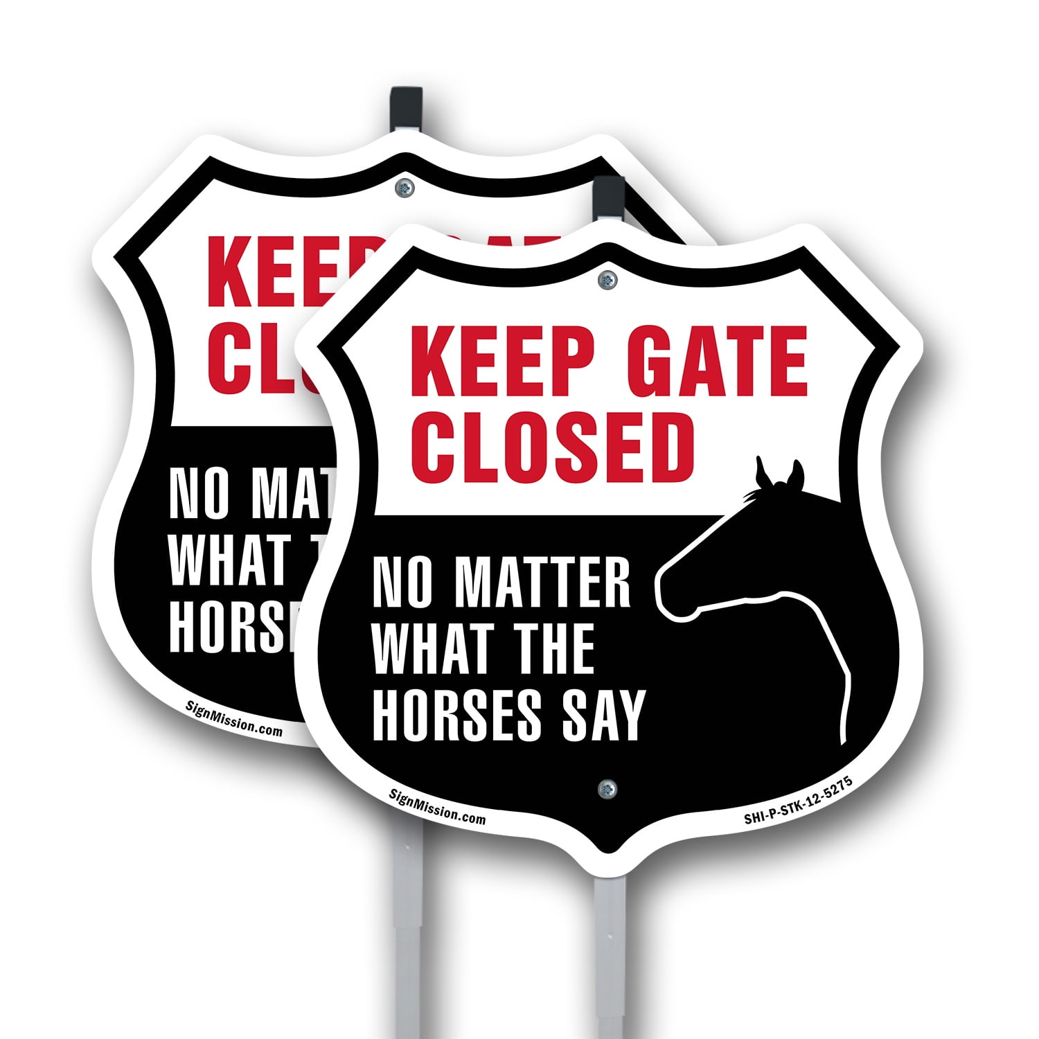 Keep Gate Closed No Matter What The Horses Say (2 Pack) 12 inch X 12 ...