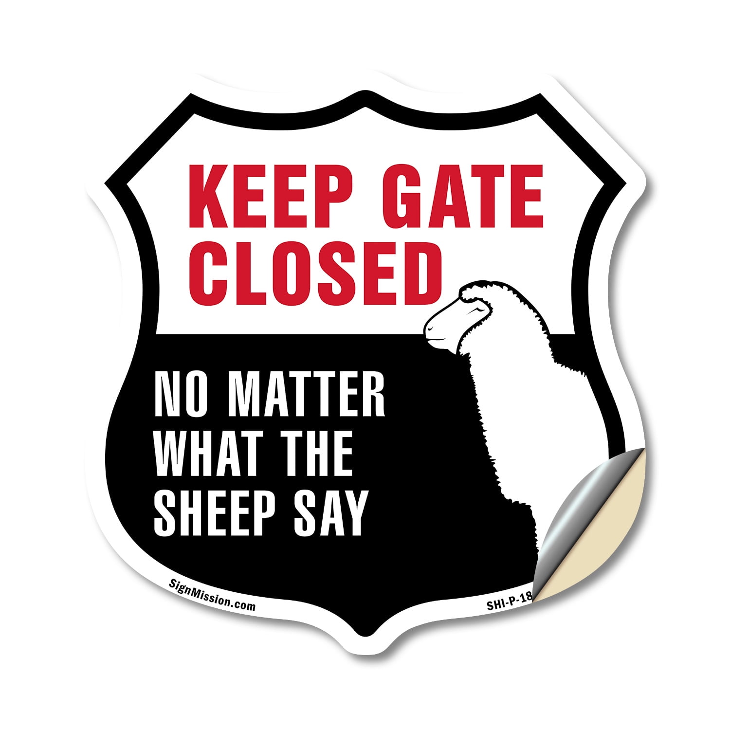 Keep Gate Closed No Matter What The Sheep Say (5 Pack) 4 inch X 4 inch ...