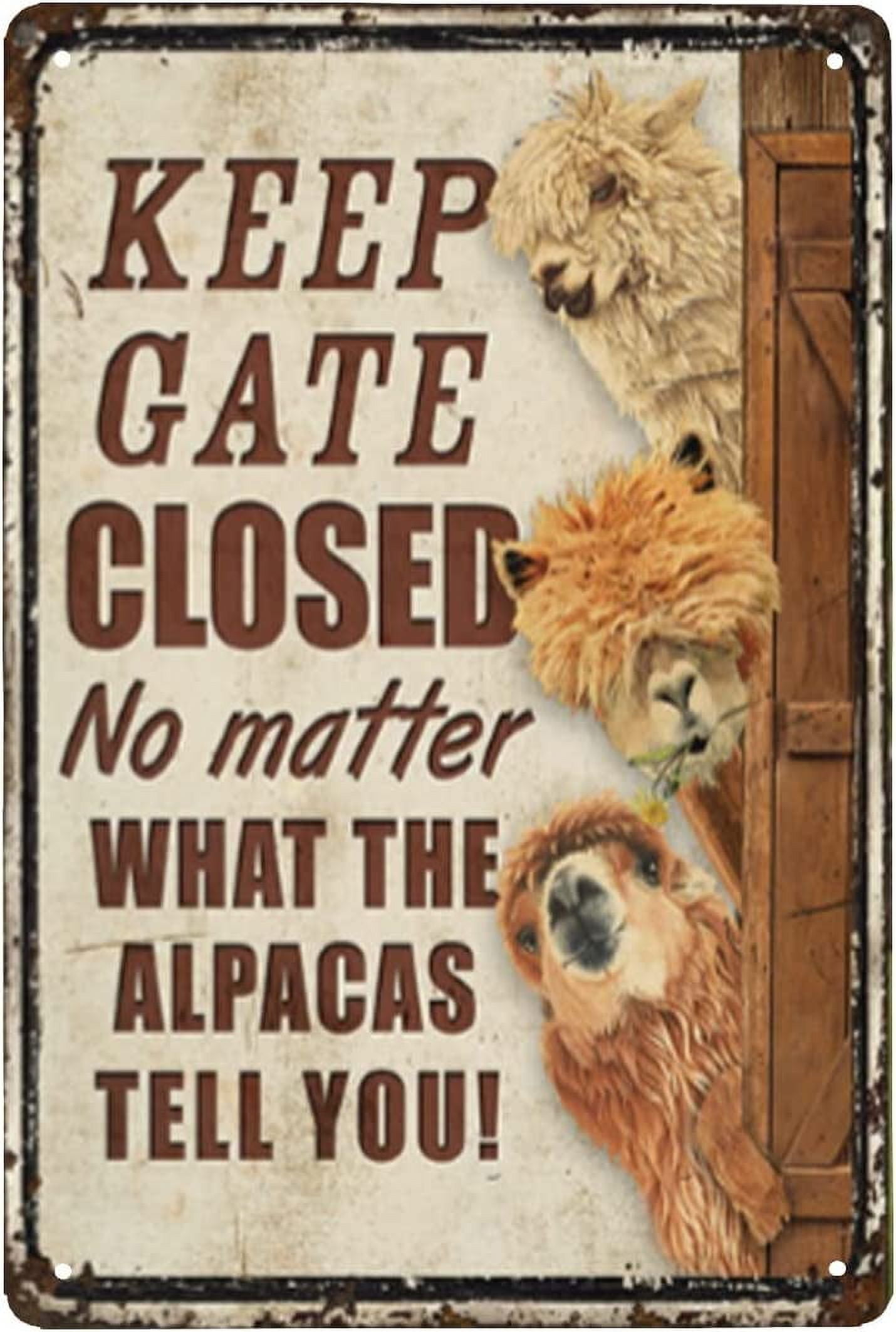 Keep Gate Closed Metal Tin Signs- Exquisite Wall Art Decor ...