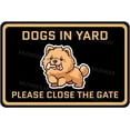 Keep Gate Closed Sign Dogs Chow Chow Dogs In Yard Aluminum Metal Tin ...