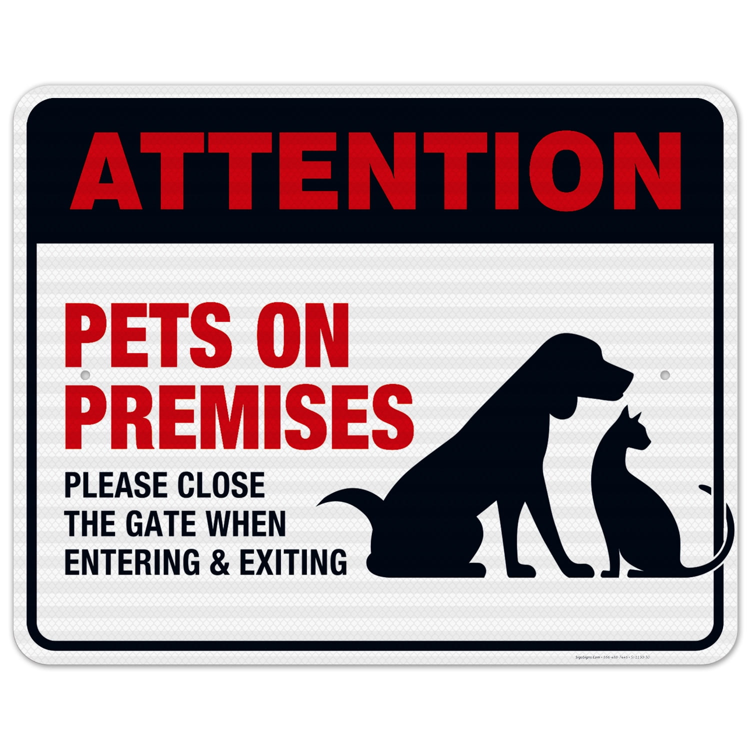 Keep Gate Closed Sign, Pets On Premises, - Walmart.com