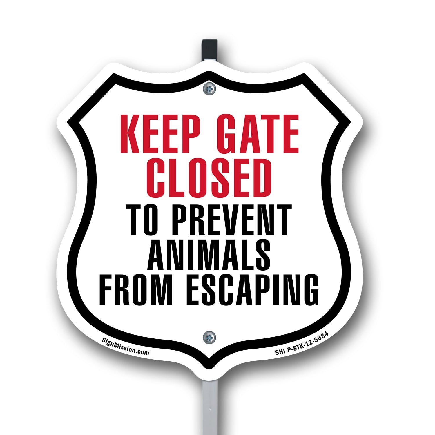 Keep Gates Closed To Prevent Animals From Escaping 12 inch X 12 inch ...