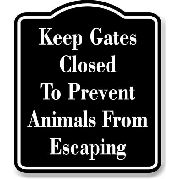 Keep Gates Closed Prevent Animals Escaping BLACK Aluminium Composite ...