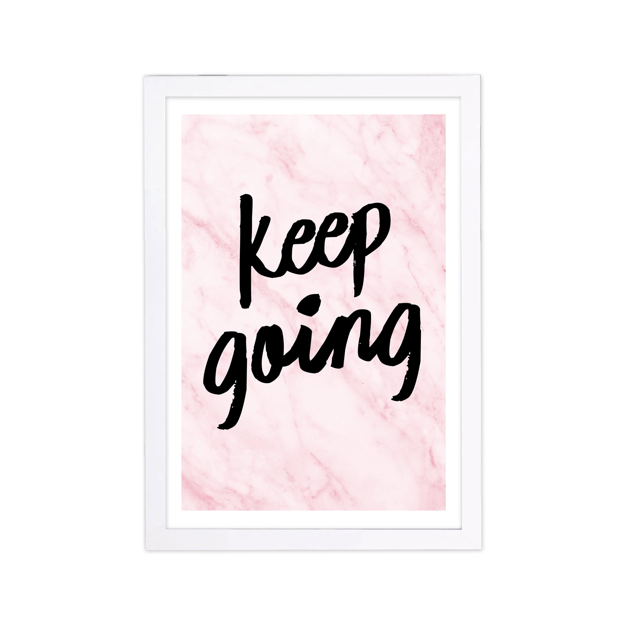 Keep Going Motivational Quotes and Saying 13 in x 19 in Framed Painting ...