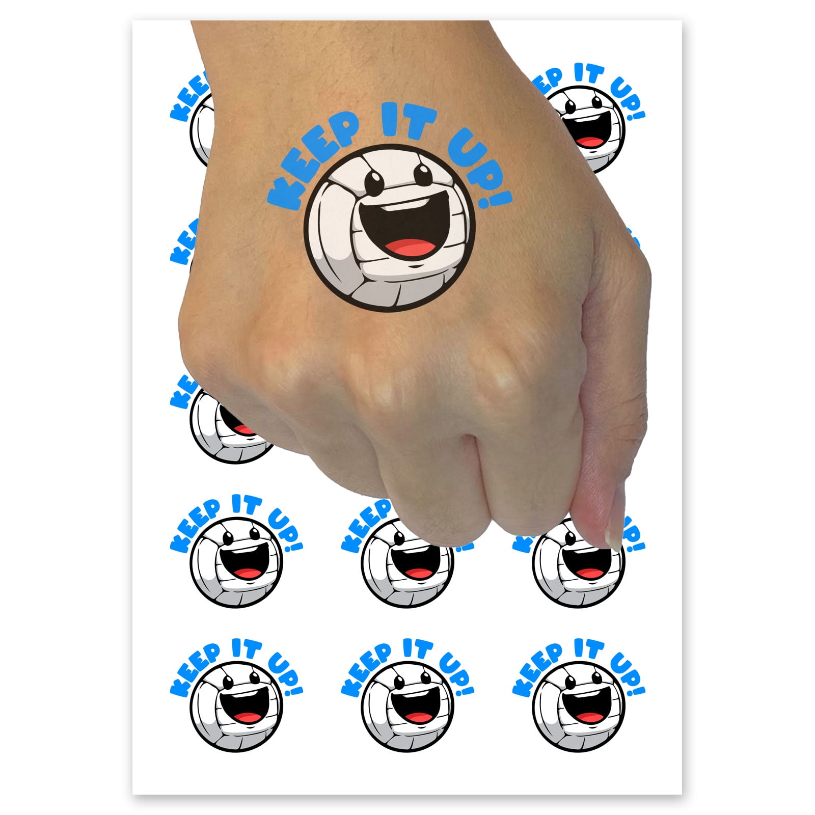 Keep It Up Volleyball Sports Student Teacher Temporary Tattoo Water ...