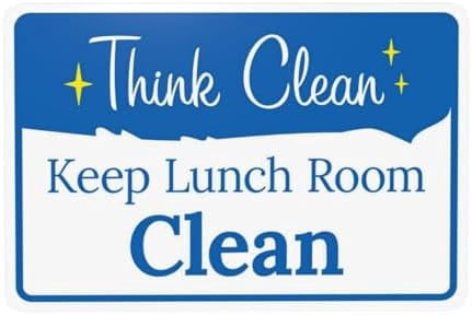 Keep Lunch Room Clean Warning Sign, Door Security Metal Signs for Home ...