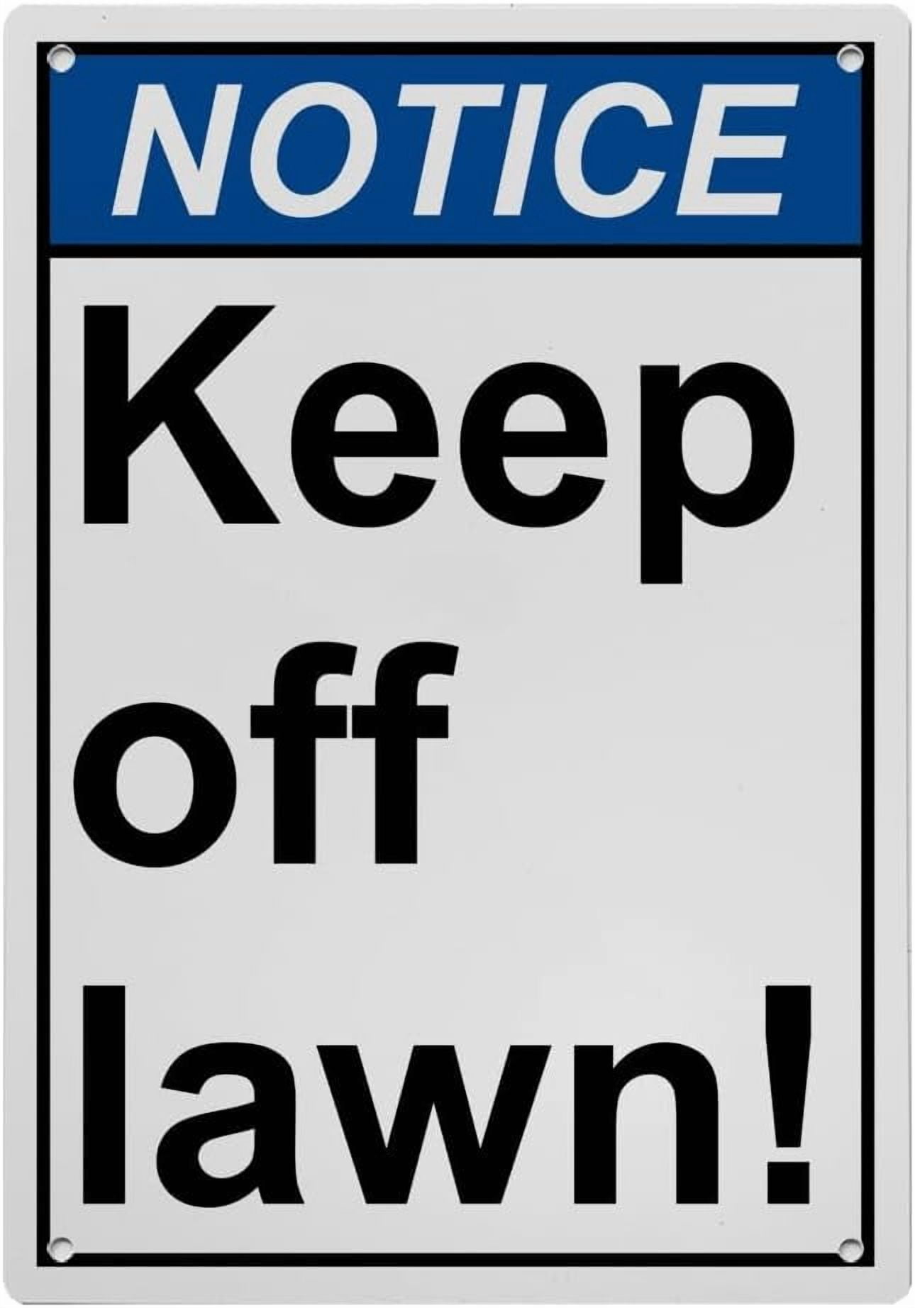 Keep Off Lawn Sign, Industrial Safety Warning Sign 8"x12" - UV ...