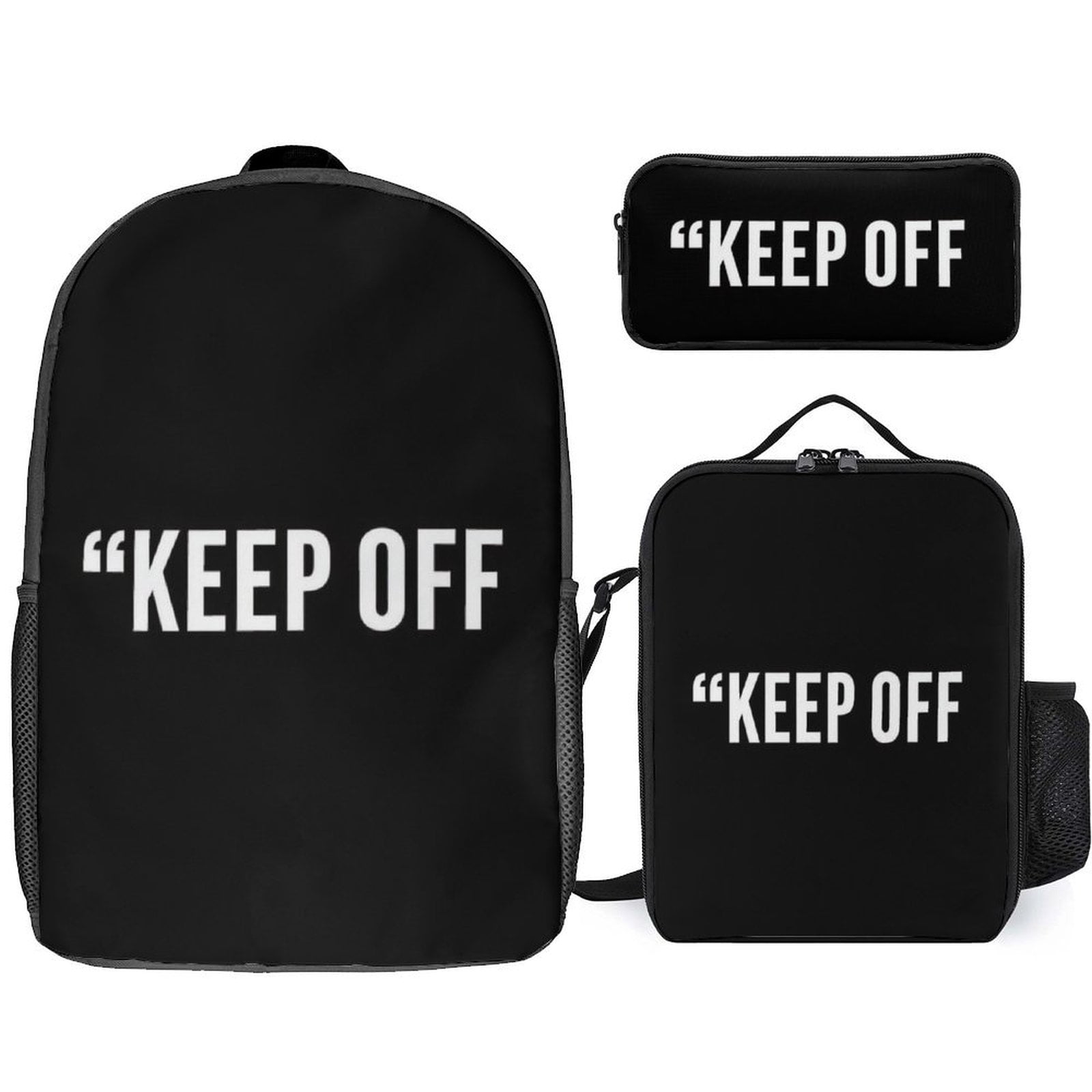 Keep Off Warning Sign(1) 3D Printed 3pcs/Set Bags Laptop Daypack ...