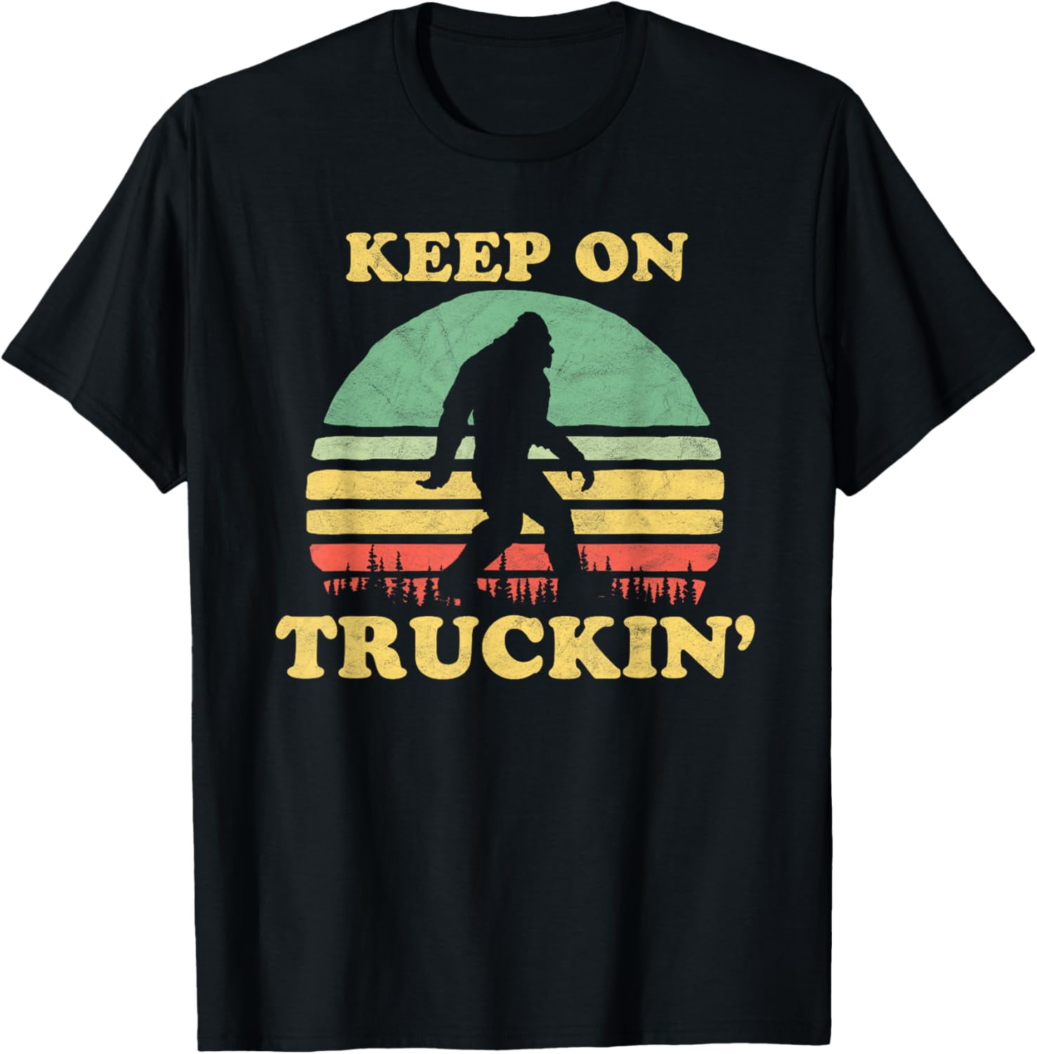 Keep On Truckin' Groovy Vintage 60s Sasquatch Shirt T-Shirt - Walmart.com