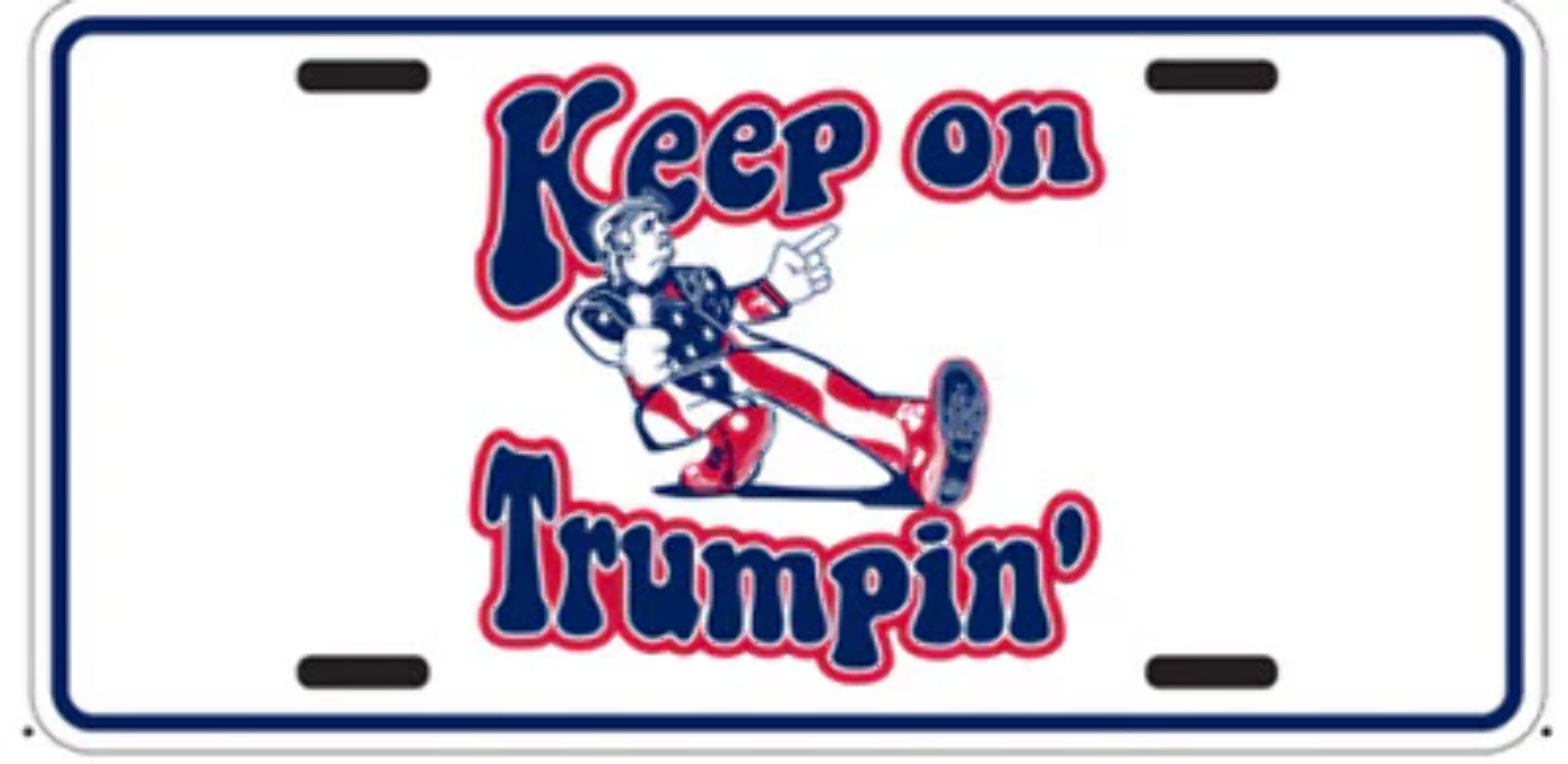 Keep On Trumpin White USA TRUMP 2024 Aluminum Embossed License Plate ...