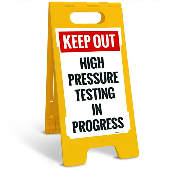 Keep Out High Pressure Testing in Progress Sidewalk Sign Kit, 10x16 ...