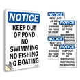 Keep Out Of Pond No Swimming No OSHA Notice Vinyl Decal Label 10 Inch x ...