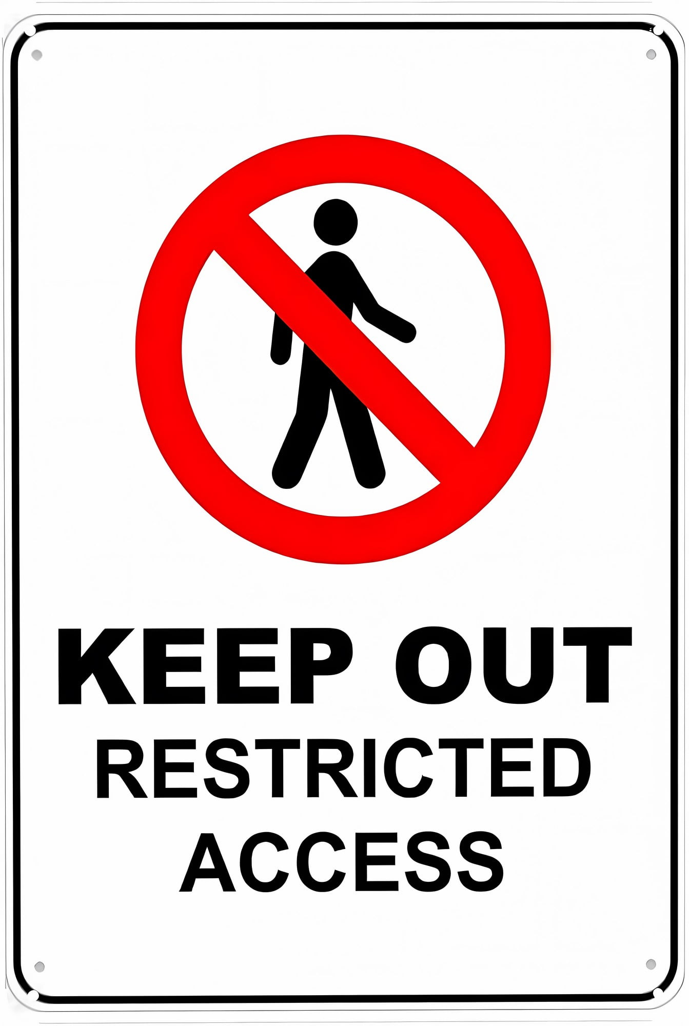 Keep Out Restricted Access Sign - 8"x12" Vintage Metal Warning Sign ...