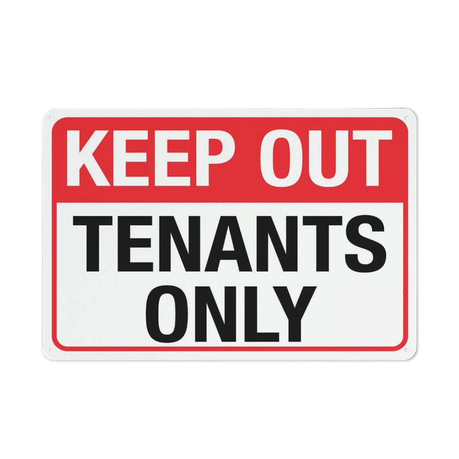 Keep Out Tenants Only Sign Signs Outdoor, Uv Printed Aluminum 12 X 8 In ...