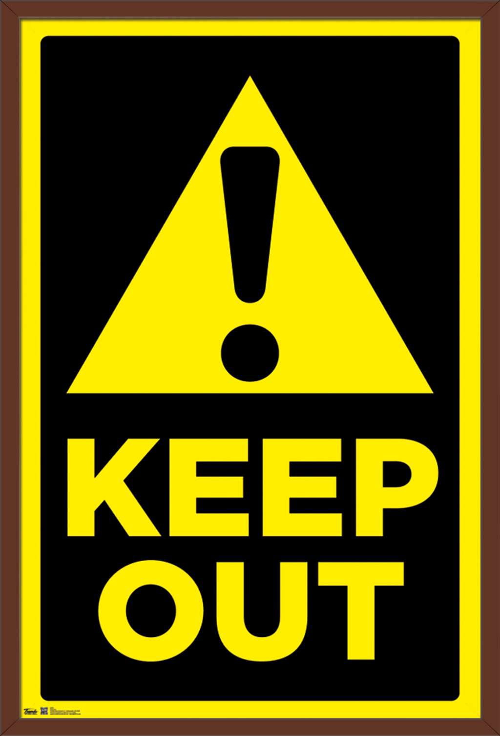 Keep Out Wall Poster, 22.375" x 34", Framed - Walmart.com