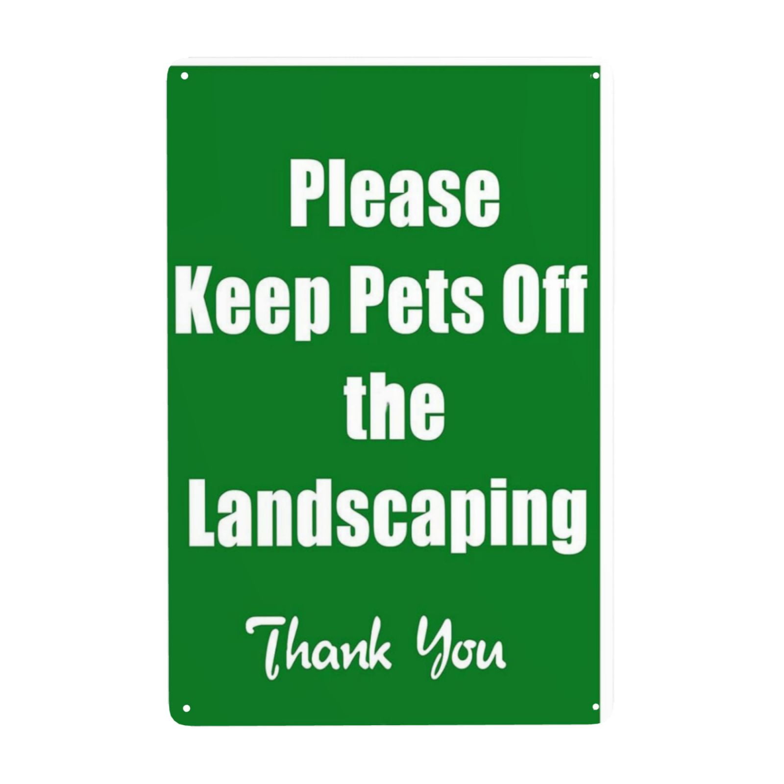Keep Pets Off The Landscaping No Dog Poop Pee Sign For Yard Metal ...