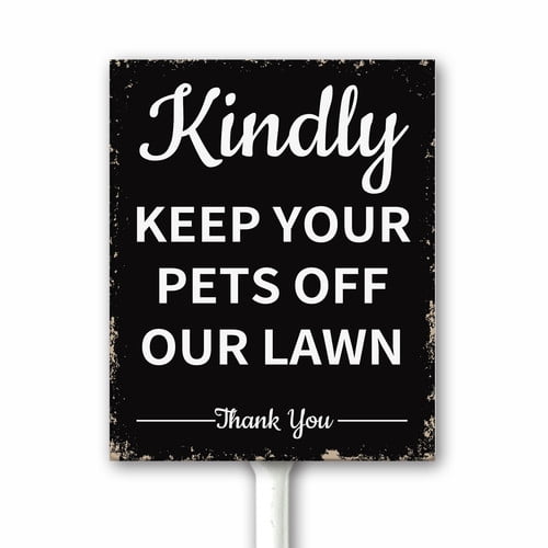 Keep Pets Off Lawn Sign, No Dogs Allowed No Pets Yard Sign, Polite ...