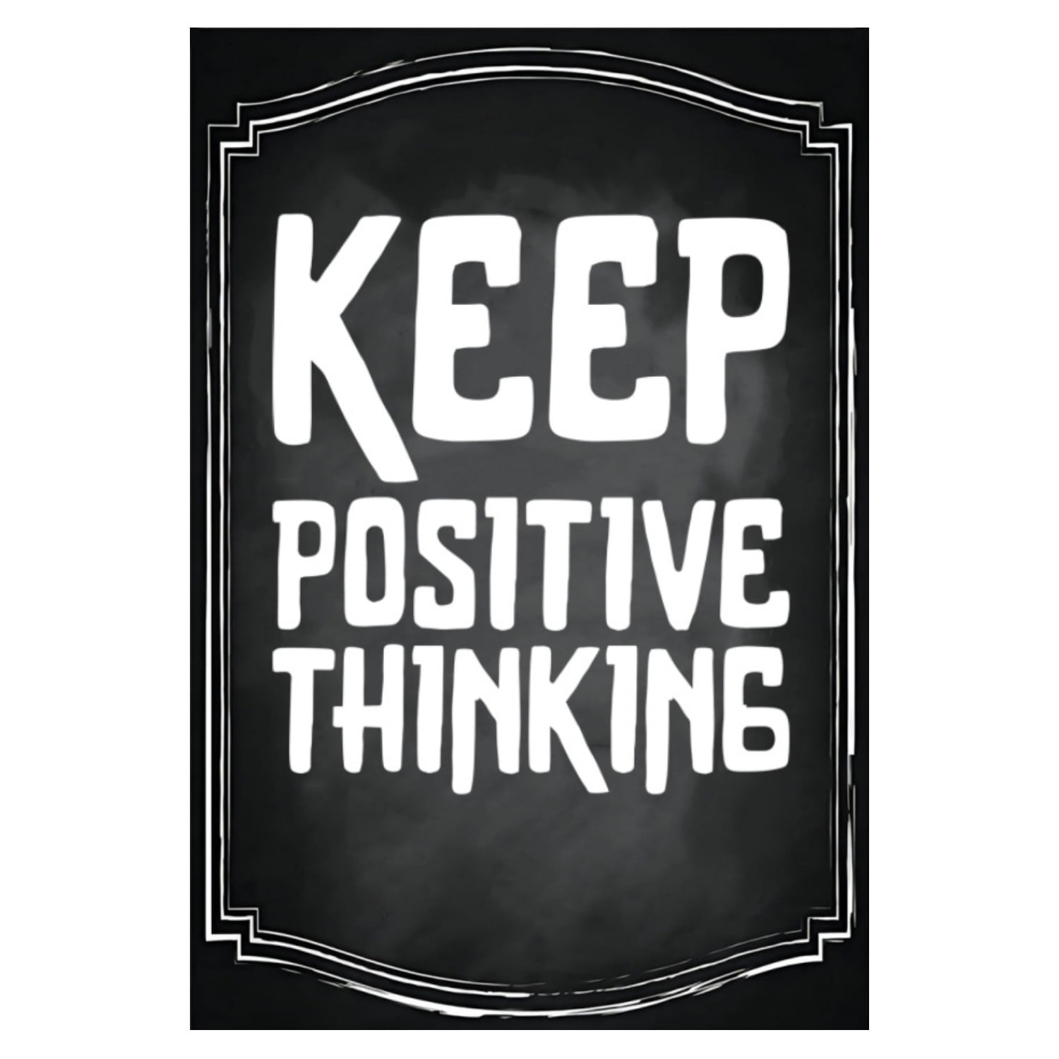 Keep Positive Thinking Metal Tin Sign Inspirational Language Poster ...