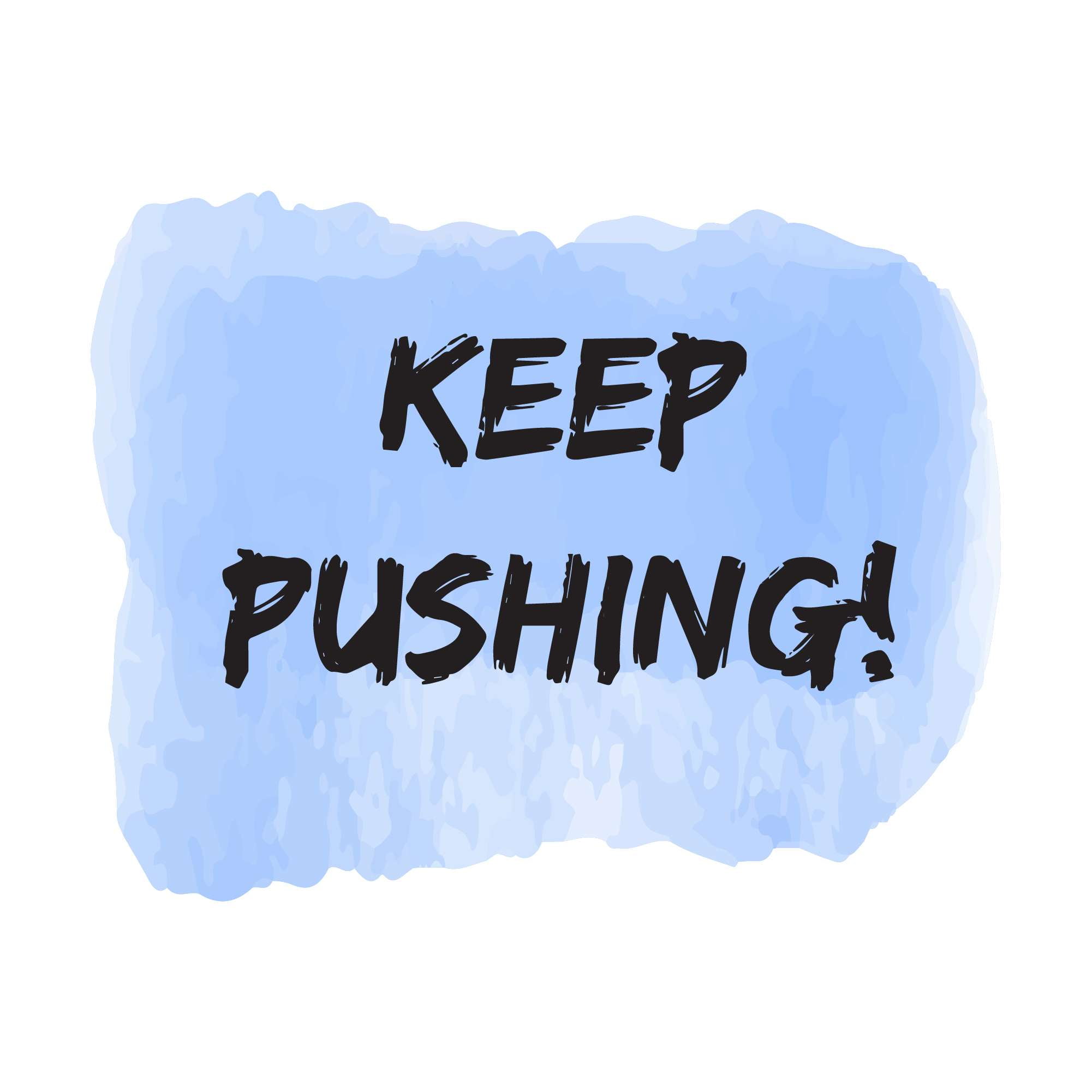 Keep Pushing Fitness Workout Motivational Quote Wall Design Wall Art ...