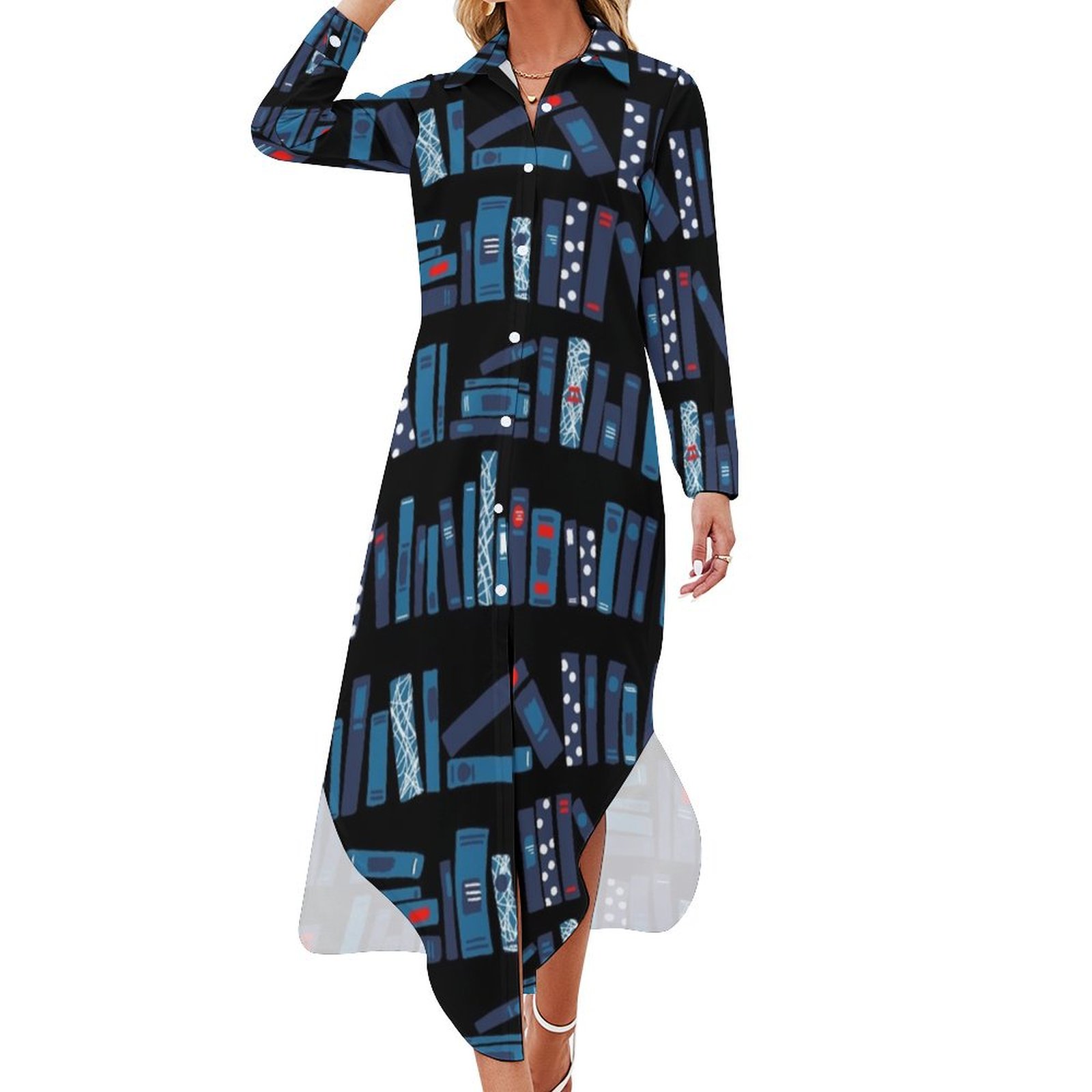 Keep Reading. Black. Long Sleeved Shirt Dress Elegant gowns wedding ...