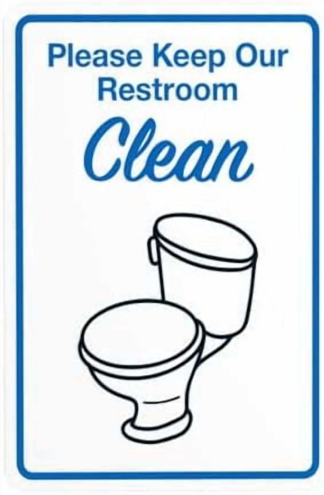 Keep Our Restroom Clean Warning Sign, Restroom Security Metal Signs for ...