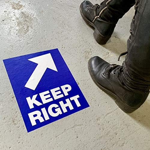 Keep Right - Keep Right Arrow Floor Signage - Keep Right Traffic Flow ...