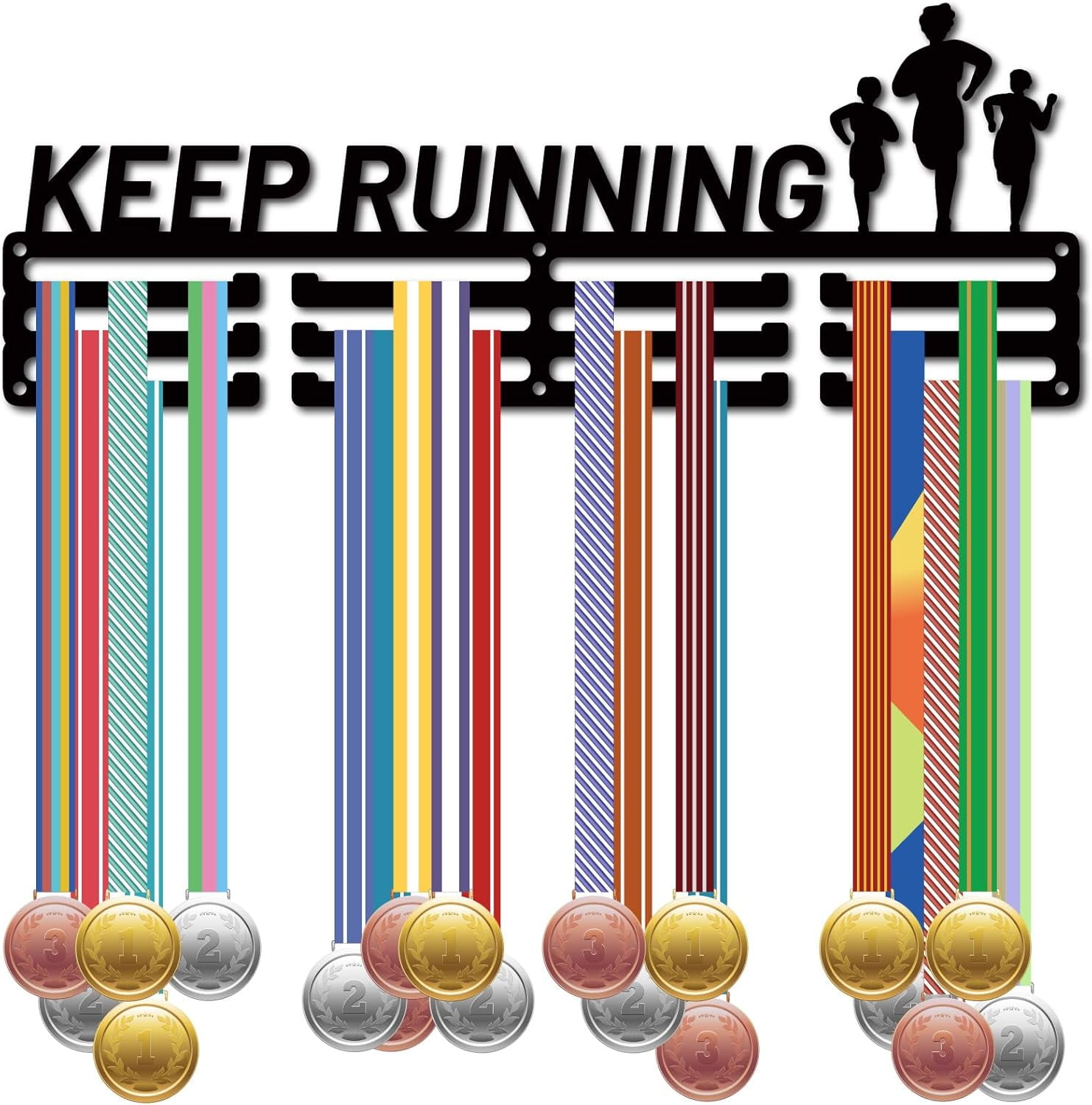 Keep Running Medal Holder Iron Sport Medal Hanger Wall Mounted Award ...