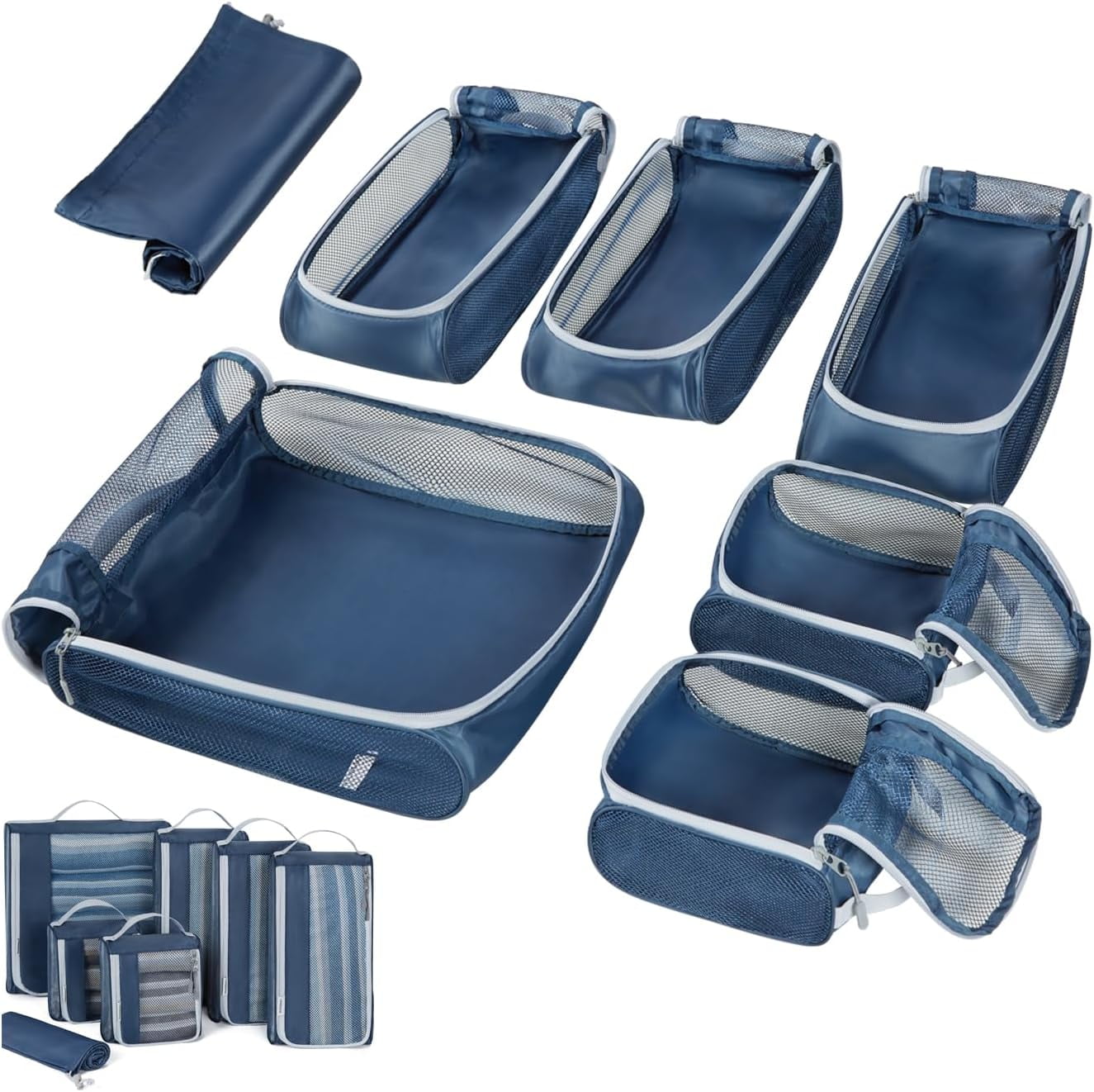 Keep Shape Packing Cubes, 7 Set Packing Cubes for Travel, Lightweight ...