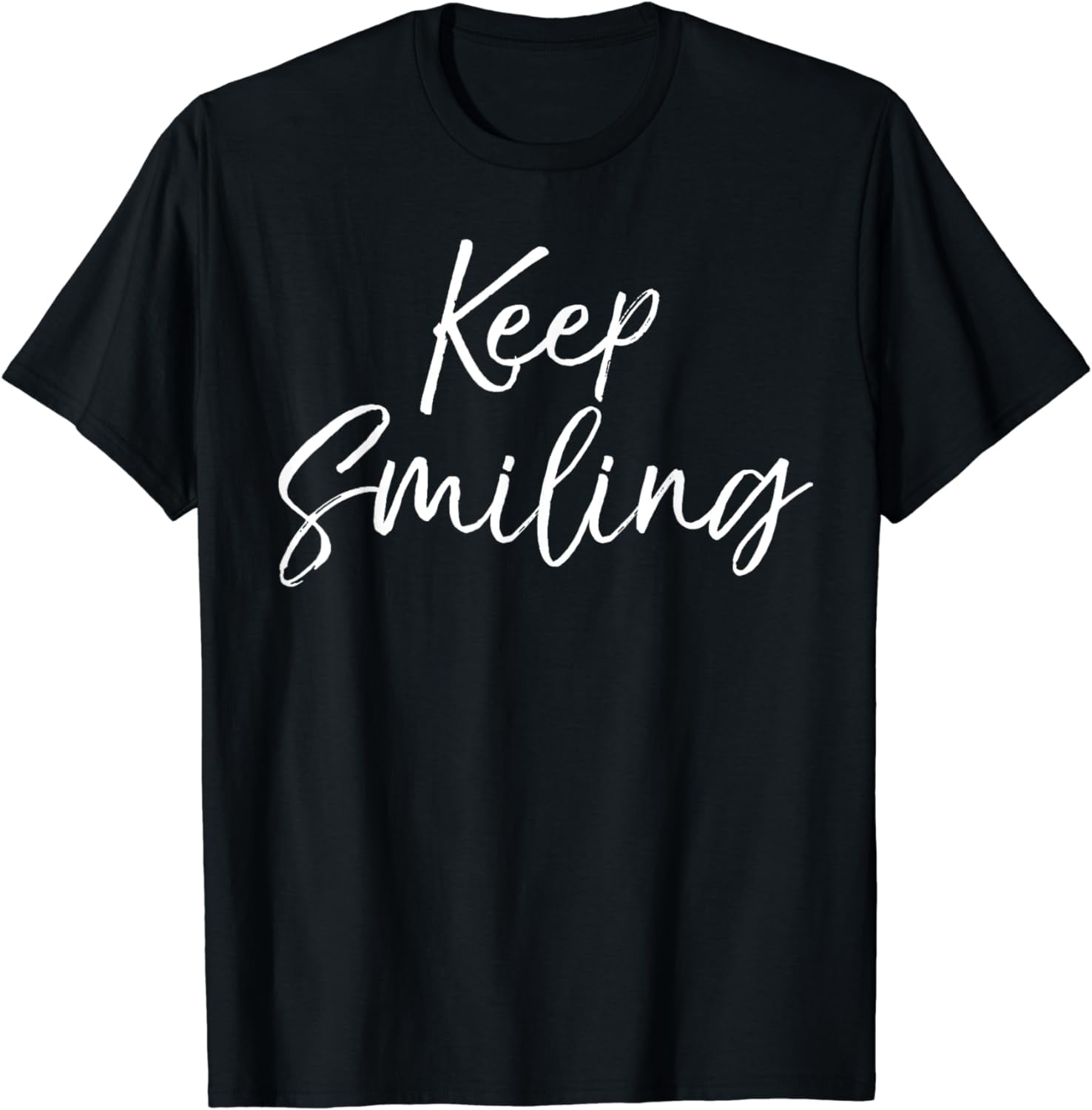 Keep Smiling Shirt Calligraphy Script Vintage Christian Tee - Walmart.com