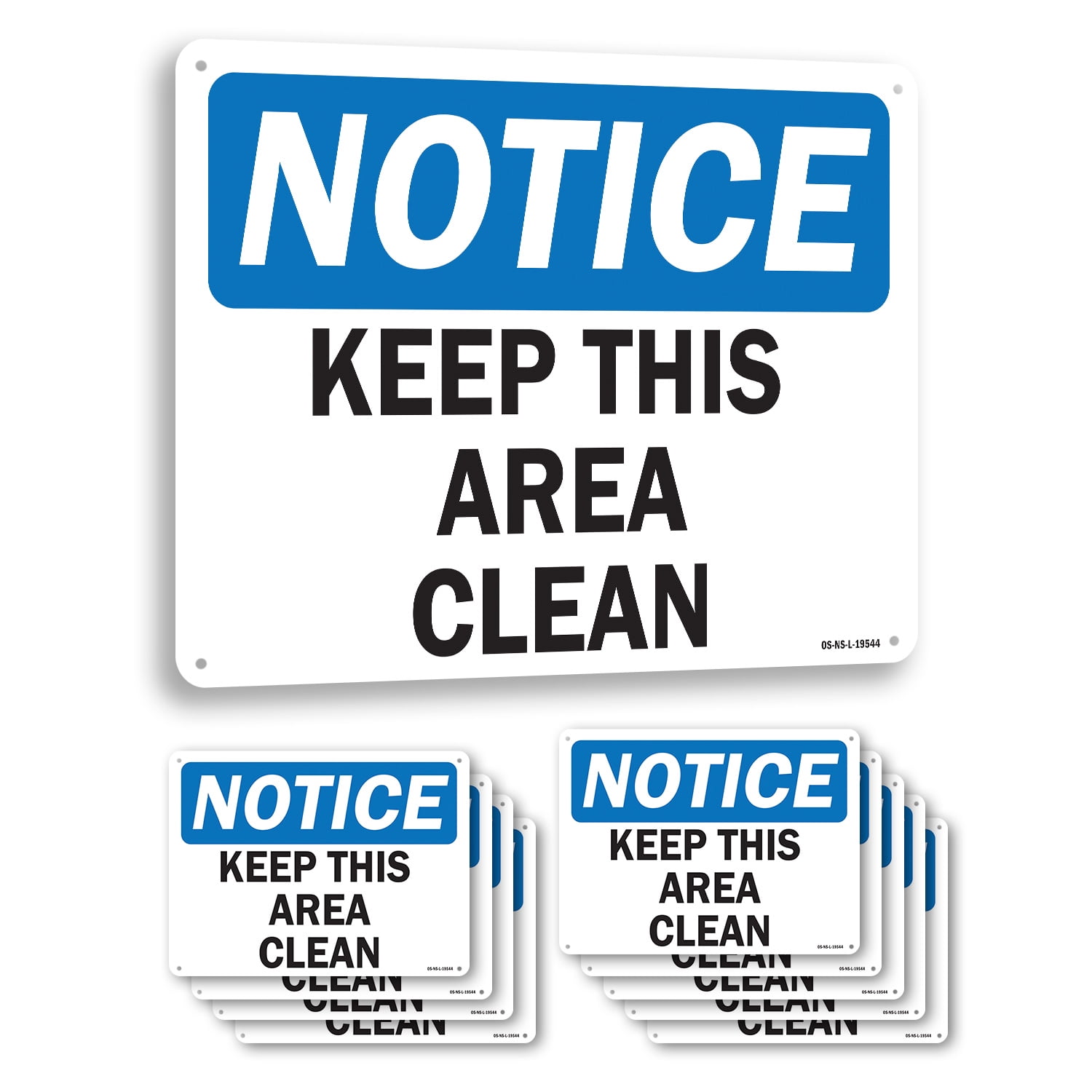 Keep This Area Clean OSHA Notice Aluminum Sign 10 Inch x 7 Inch - 10 ...