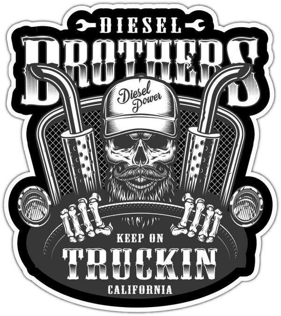 Keep On Trucking Truck Driver Skull Car Window Stickerphone Decal Water ...