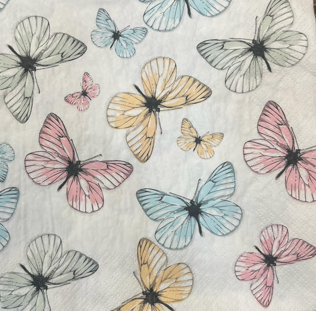 Keep Unique Butterflies Luncheon Decoupage Napkins, Butterflies Napkin ...