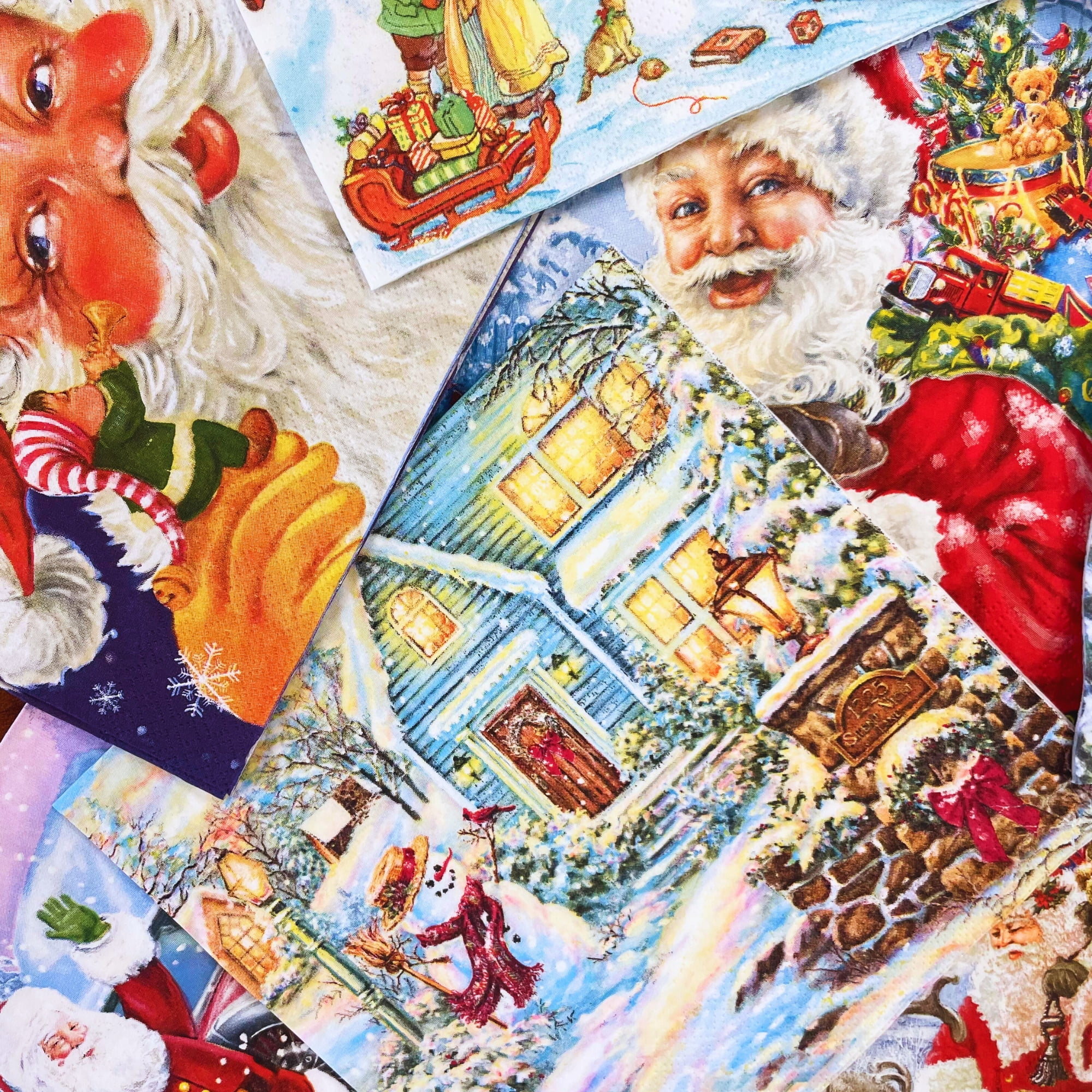 Keep Unique Christmas Decorative Paper Napkins, Decoupage Printed ...
