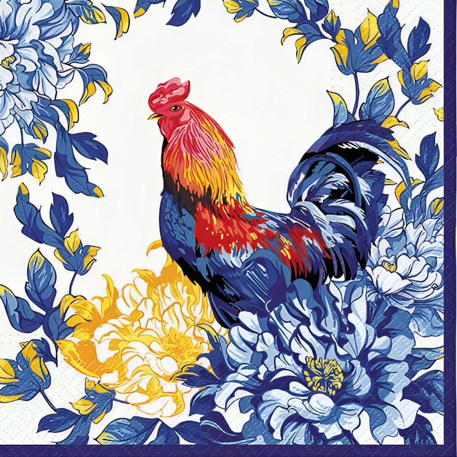Keep Unique Farmhouse Rooster Luncheon Decorative Printed Napkins ...