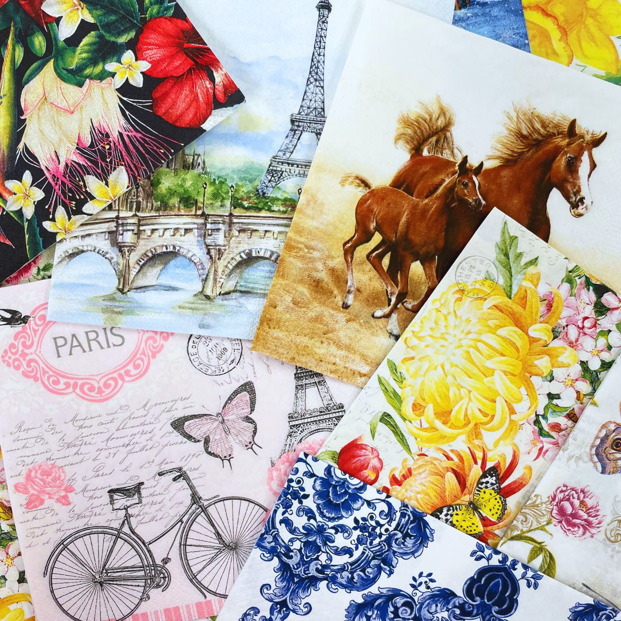 Keep Unique Mystery Pack Paper Napkins, Decoupage Napkins, Assorted ...