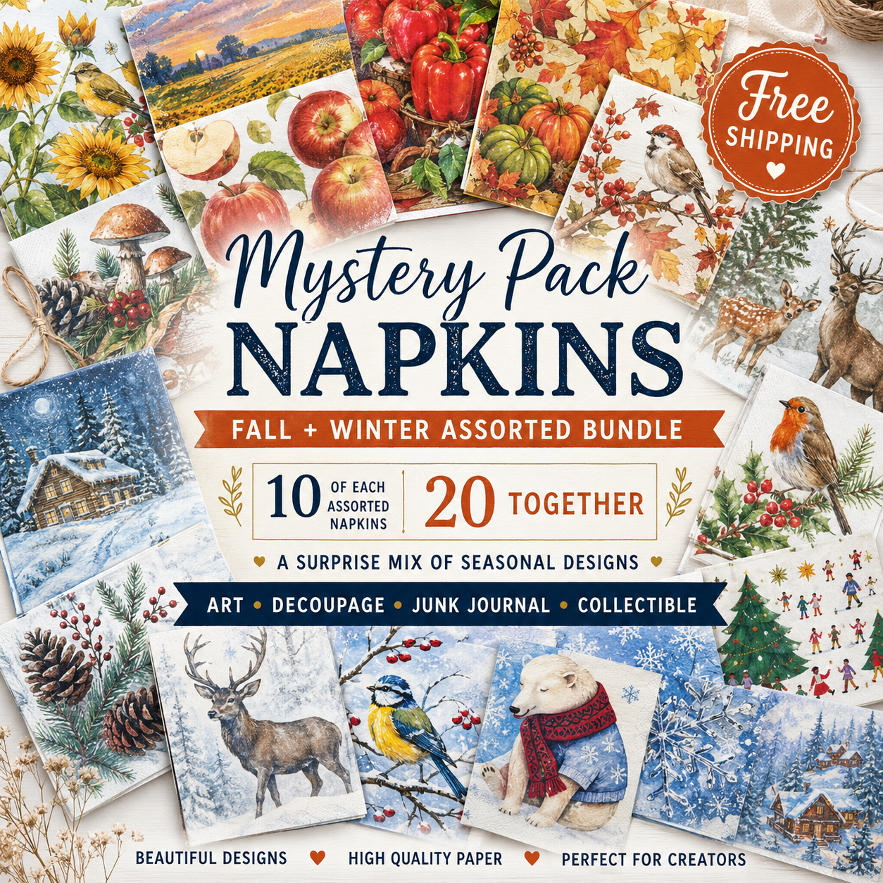 Keep Unique Mystery Pack Decoupage Paper Napkins, 20 Count, Assorted ...