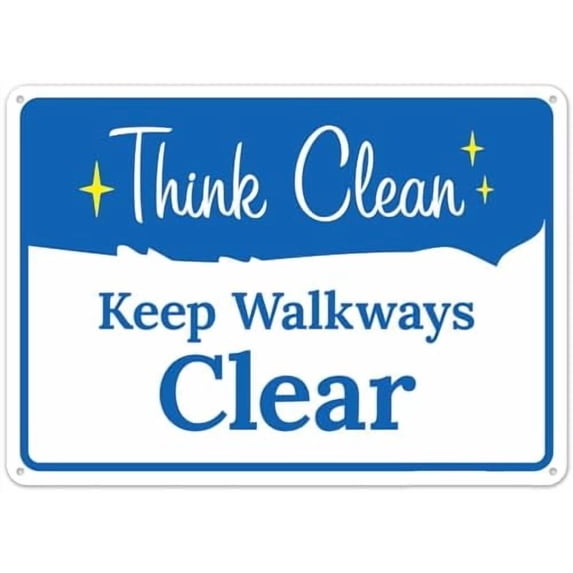 Keep Walkways Clear Sign Facility Safety Signs Metal Tin Sign 8x12 Inch ...