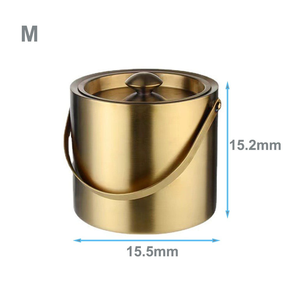 Keep Your Beverages Cold with Stainless Steel Ice Bucket Easy to ...