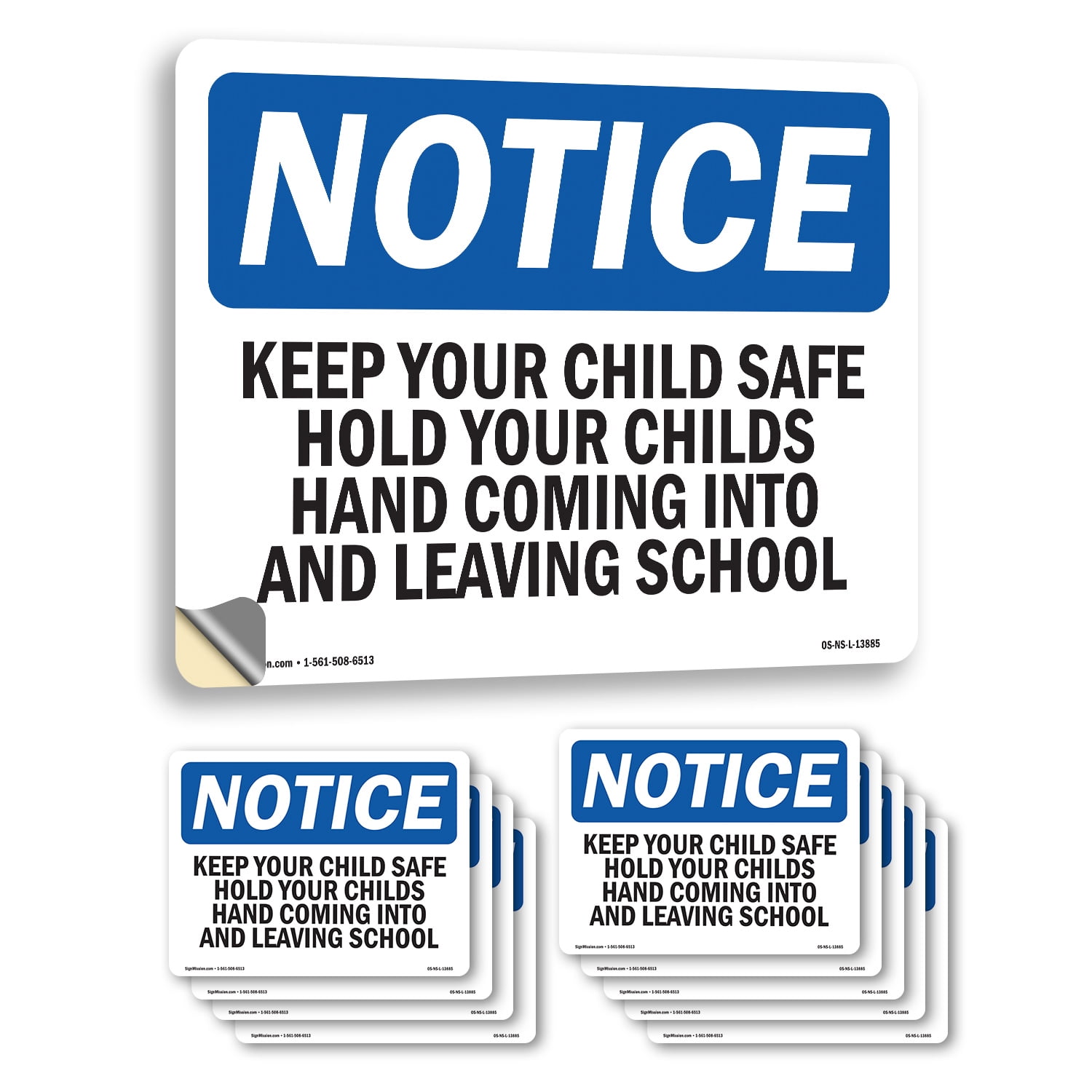 Keep Your Child Safe Hold Your Childs Hand OSHA Notice Vinyl Decal ...