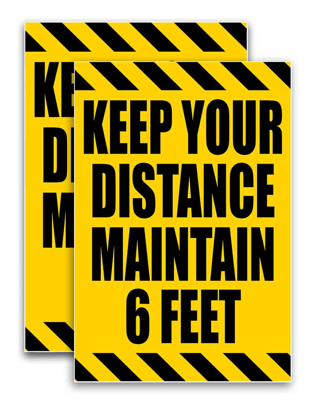 Keep Your Distance Maintain 6 Feet (24" X 36") Vinyl Decal Only (Pack ...
