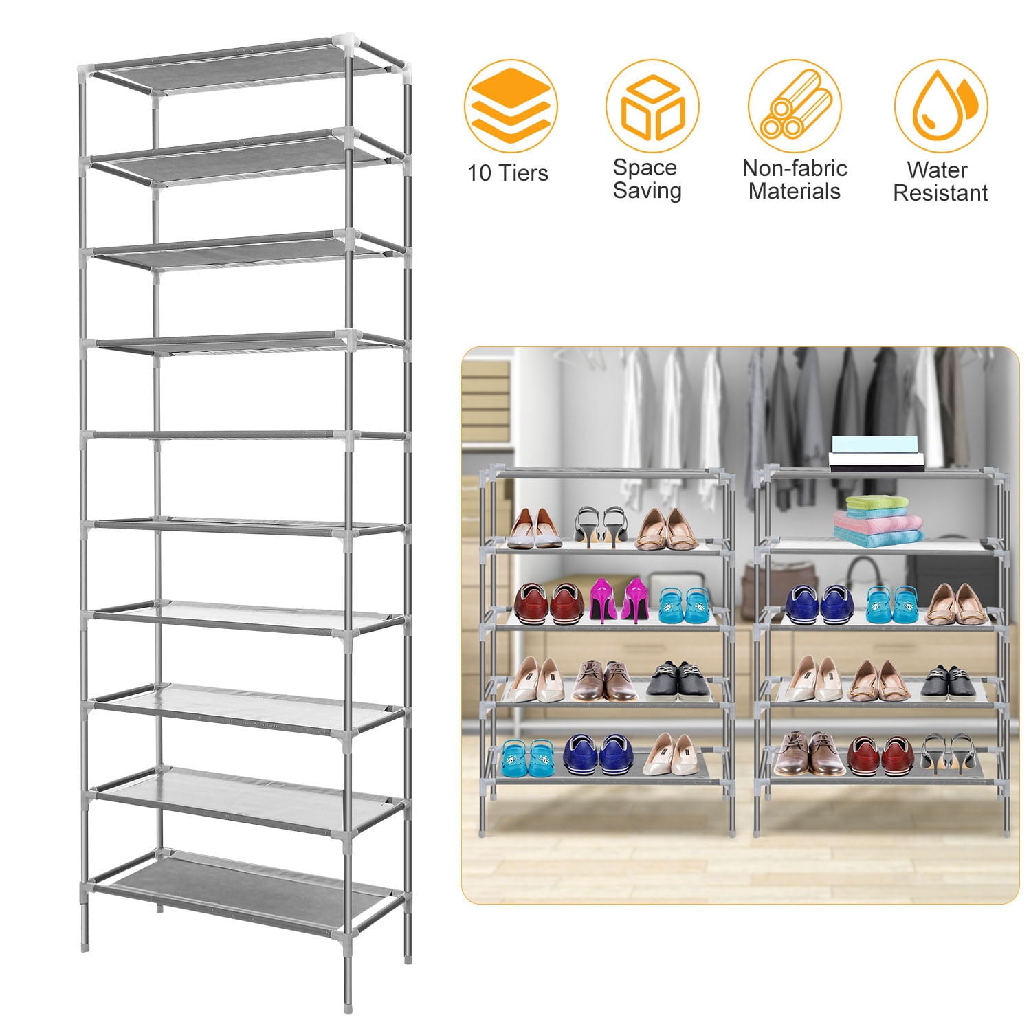 Keep Your Footwear Neat and Tidy with iMounTEK 10-Tier Shoe Organizer ...