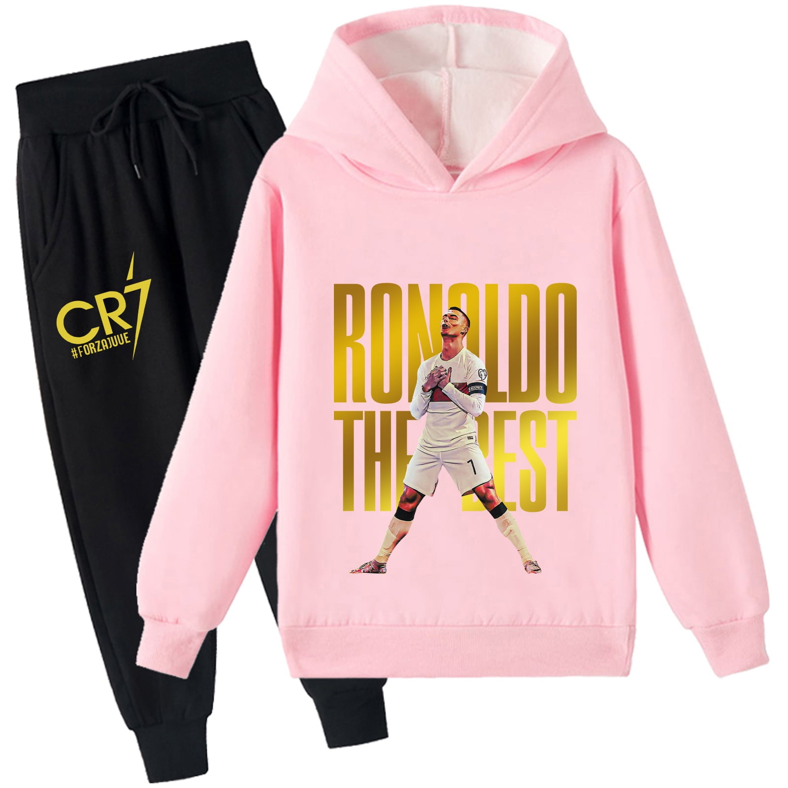 Keep Your Kids Snug in Cristiano Ronaldo Graphic Fleece Pullover Hoodie ...