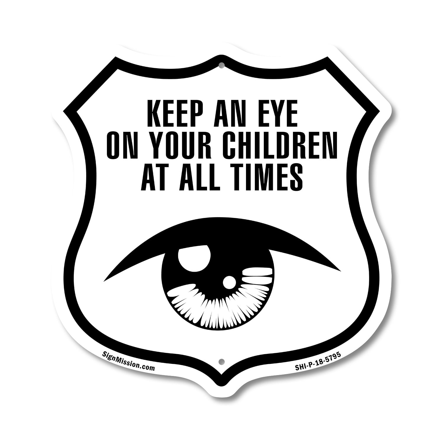 Keep an Eye on Your Children at All Times (5 Pack) 12 inch X 12 inch ...