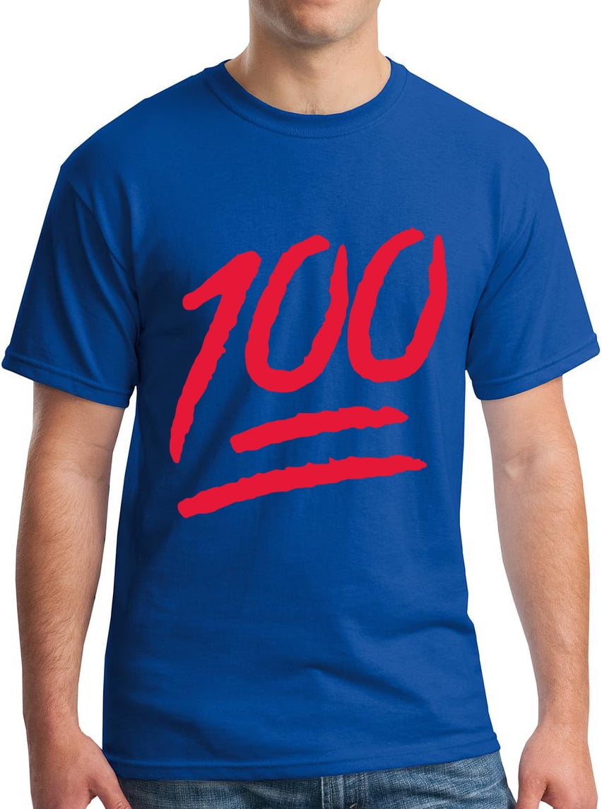 Keep it 100 Emoji Red Logo T-Shirt Funny Shirts - Walmart.com