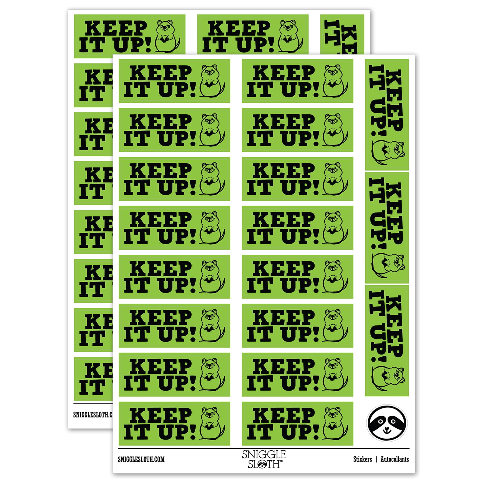 Keep it Up Teacher Student School Sticker Set - Light Green - Matte ...