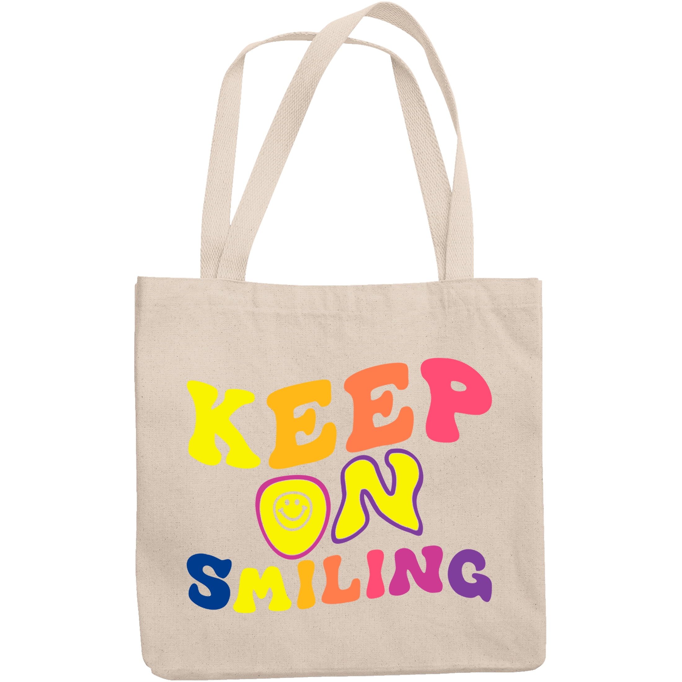 Keep on Smiling, Motivational Quote, Groovy Retro Wavy Text Merch Gift ...
